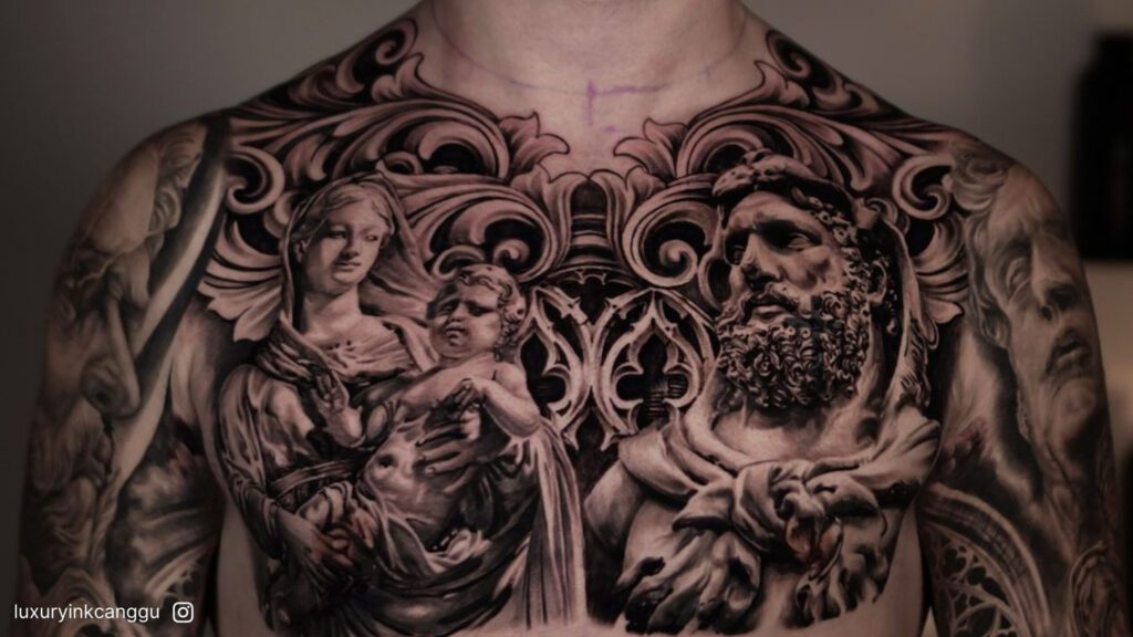 22 Chest Tattoos For Men That Are Cool & Empowering - Love Bright